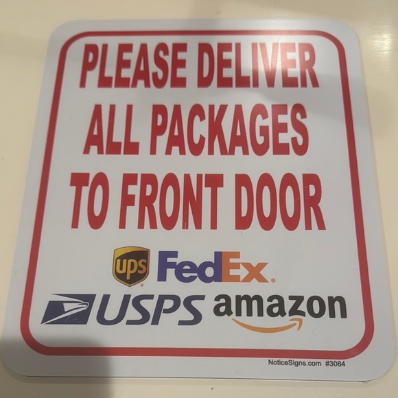 Other | Delivery Instruction Sign With Logos | Poshmark